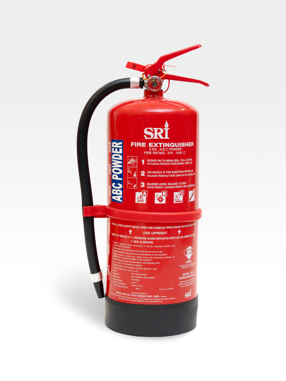 9kg ABC Dry Powder Fire Extinguisher – Steel Recon Industries